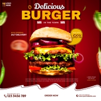 Delicious Burger Menu Template | PosterMyWall