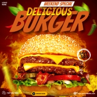 Delicious Burger Menu Template | PosterMyWall