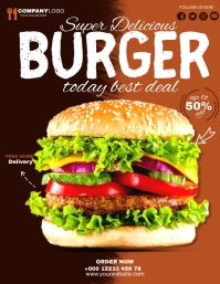 Delicious Burger Menu Template | PosterMyWall