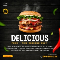 Delicious Burger Menu Template | PosterMyWall