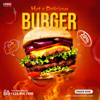 Delicious Burger Menu Template | PosterMyWall