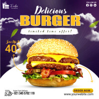Delicious Burger Menu Template | PosterMyWall