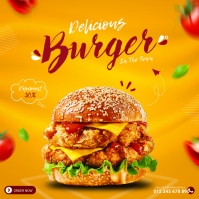 Delicious Burger Menu Template | PosterMyWall