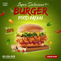 Delicious Burger Menu Template | PosterMyWall