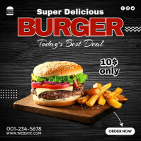 Delicious Burger Menu Template | PosterMyWall