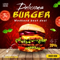 Delicious Burger Menu Template | PosterMyWall