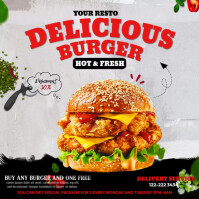 Delicious Burger Menu Template | PosterMyWall