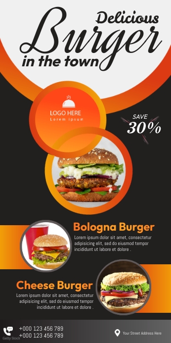 Delicious Burger Menu Template | PosterMyWall