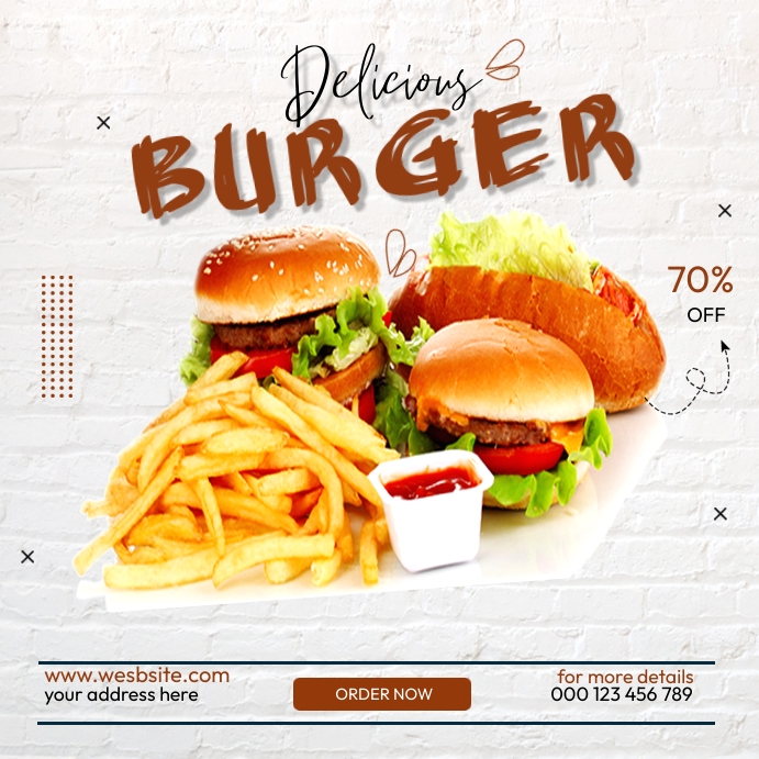 Copy of Delicious Burger Menu | PosterMyWall