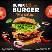 Delicious Burger Menu Template | PosterMyWall