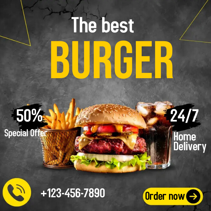 Delicious burger point Template | PosterMyWall