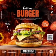 Delicious Burger Foods Template | PosterMyWall