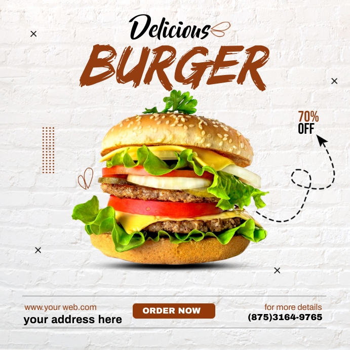 Delicious Burger Sale Template | PosterMyWall