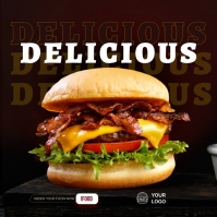 DELICIOUS BURGER Template | PosterMyWall