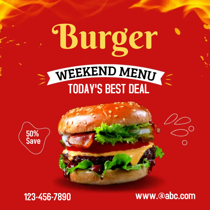 Delicious burger sale Templates | PosterMyWall