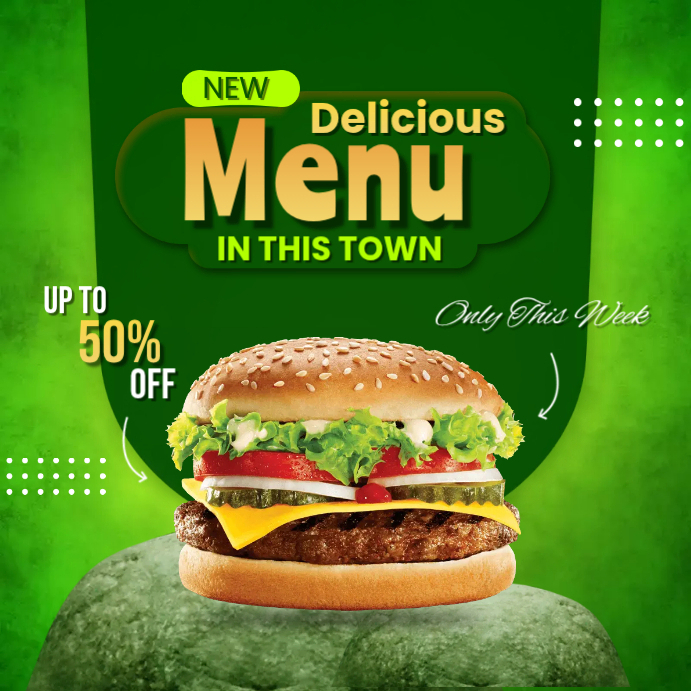 Delicious Burger Template | PosterMyWall