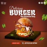 Delicious Burger Menu Template | PosterMyWall