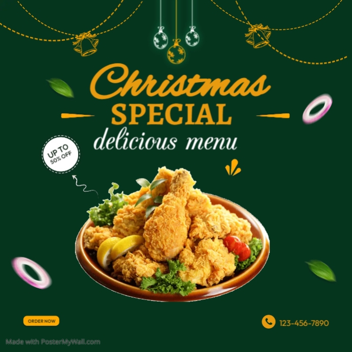 Delicious Chicken Ads Template | PosterMyWall
