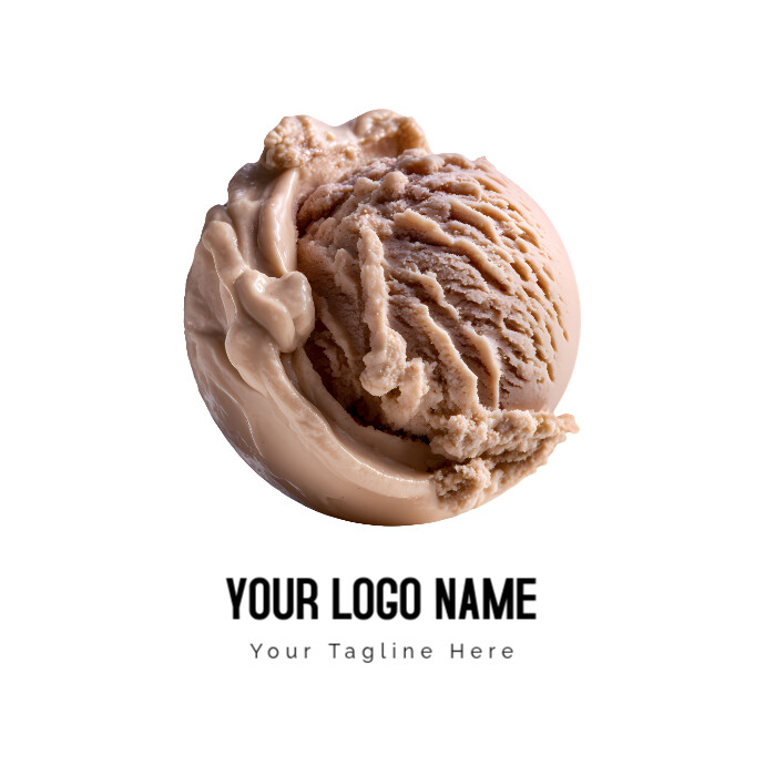 Delicious Chocolate Ice Cream Scoop Logo Template | PosterMyWall
