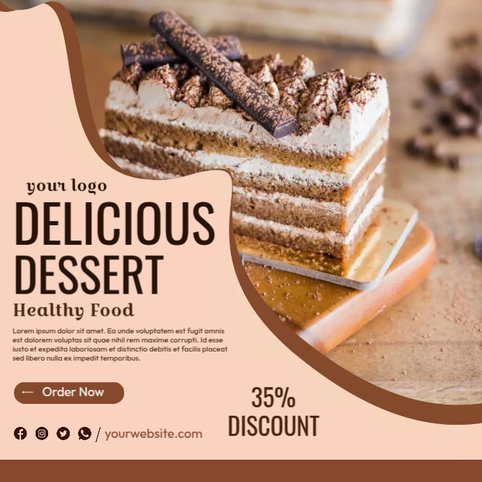 Copy of Delicious Dessert Menu | PosterMyWall
