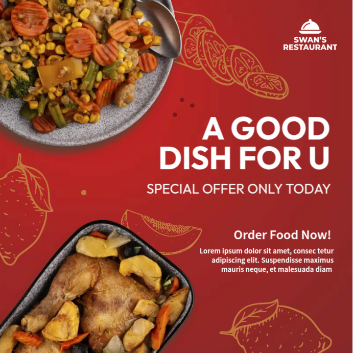 Copy of Delicious Dish Ads | PosterMyWall