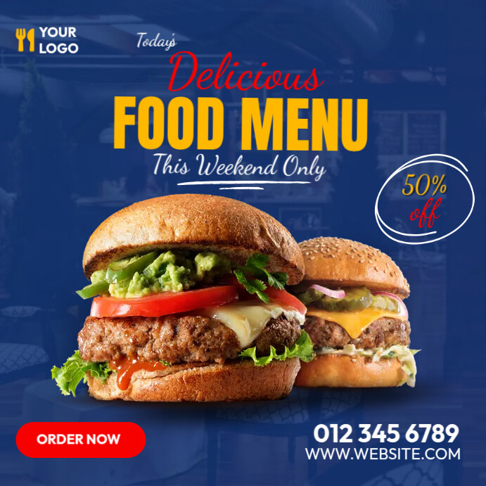 Delicious Food Ads Template | PosterMyWall