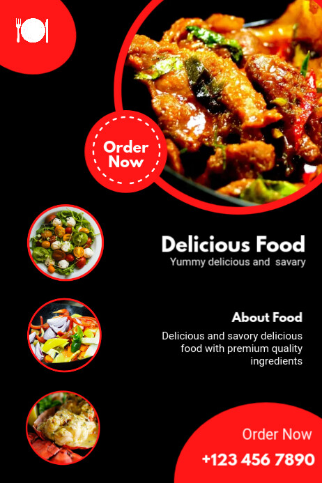 Delicious Food Banner Template | PosterMyWall