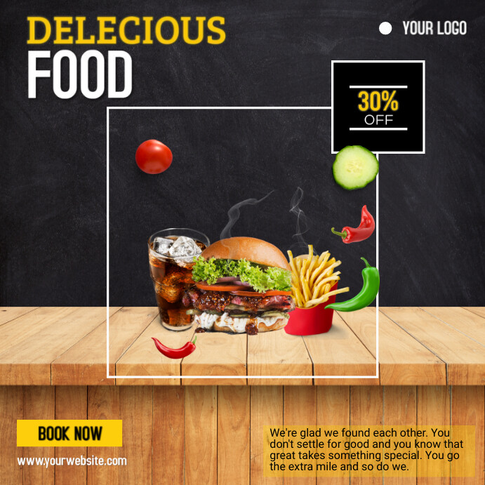 Delicious Food Template | PosterMyWall