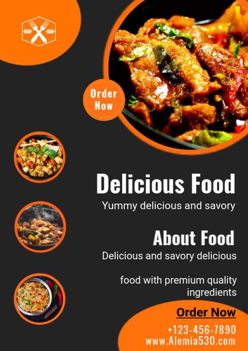 Delicious Food Flyer Template | PosterMyWall