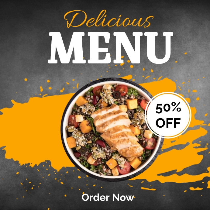 Delicious food Instagram ad template. | PosterMyWall