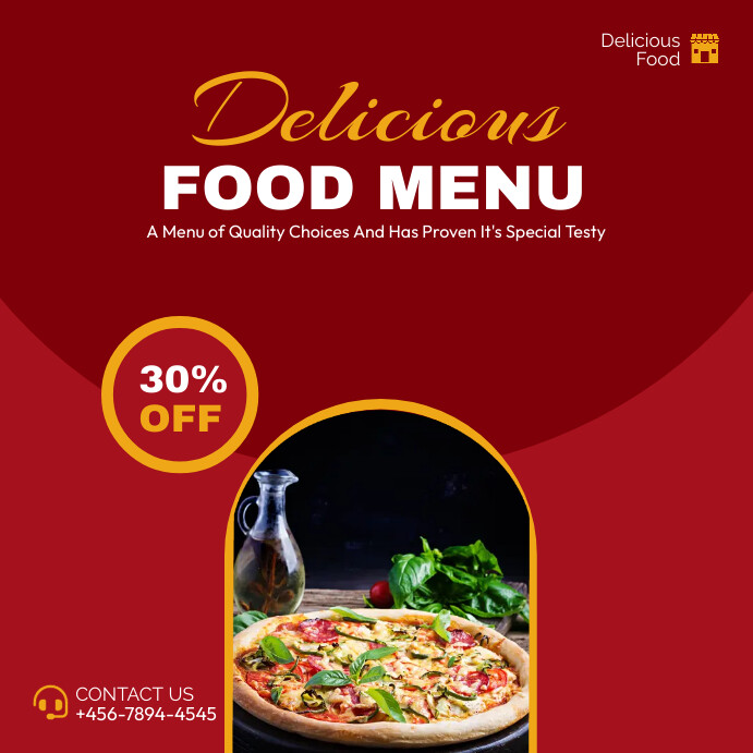 Plantilla de delicious food instagram post template | PosterMyWall