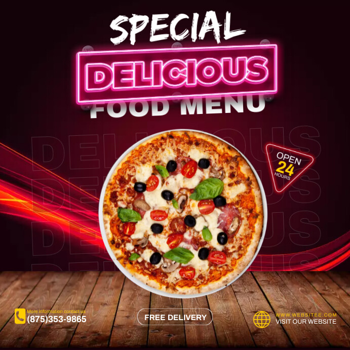 Delicious Food Menu Ads Template | PosterMyWall