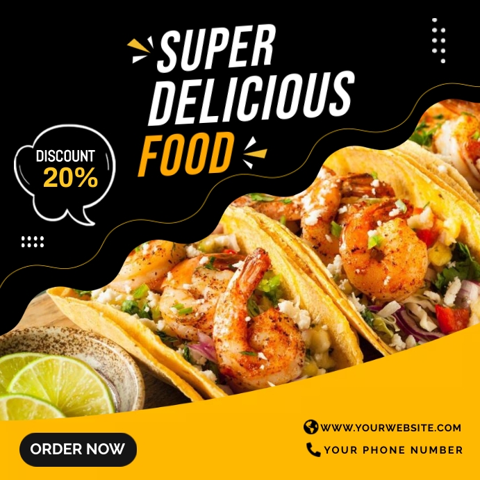 Delicious Food Menu Ads Template | PosterMyWall