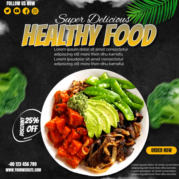 Delicious Food Menu Template | PosterMyWall