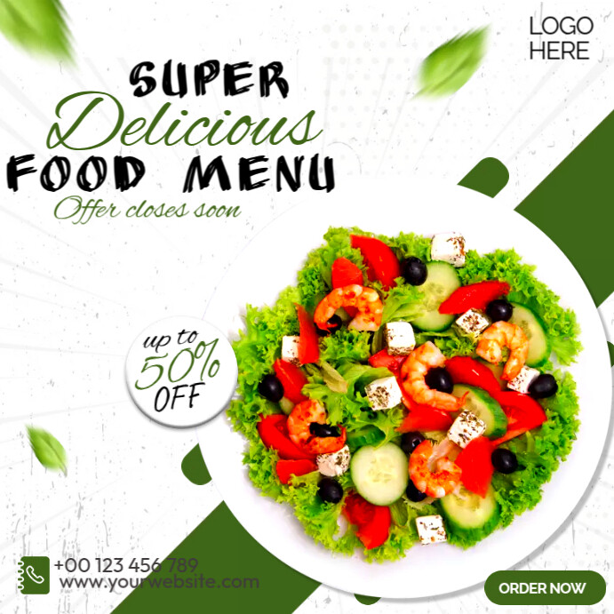 Delicious Food Menu Template | PosterMyWall