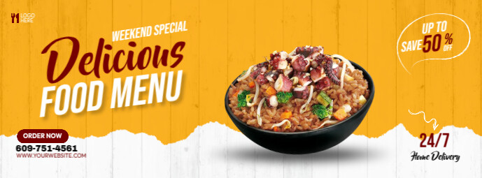 Delicious Food Menu Template | PosterMyWall