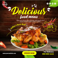 Delicious Food Menu Template | PosterMyWall