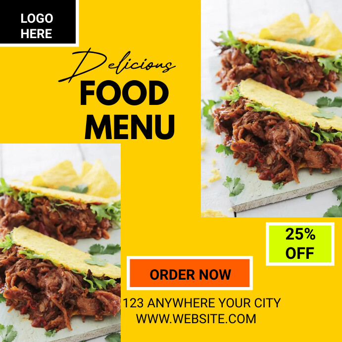 Plantilla de Delicious food menu | PosterMyWall