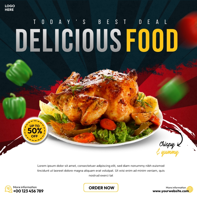 Copia de Delicious Food Menu | PosterMyWall