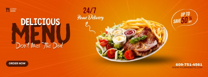 Delicious Food Menu Template | PosterMyWall