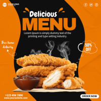 Delicious Food Menu Template | PosterMyWall