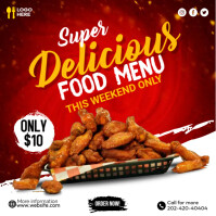 Delicious Food Menu Template | PosterMyWall