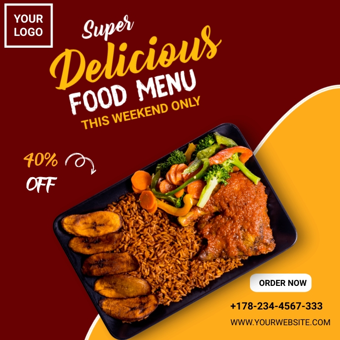 delicious food menu Template | PosterMyWall