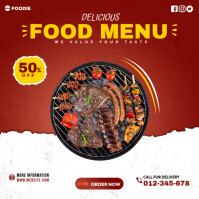 Delicious Food Menu Template | PosterMyWall