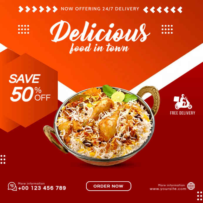 Plantilla de Delicious Food Menu | PosterMyWall