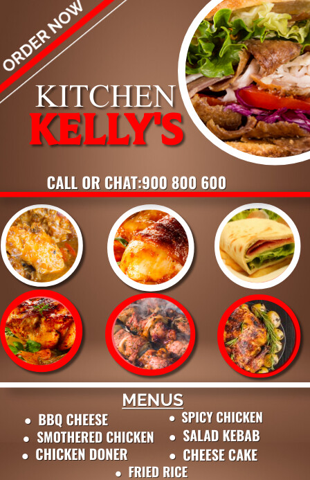 Copy of Delicious Food menu design template flyer | PosterMyWall