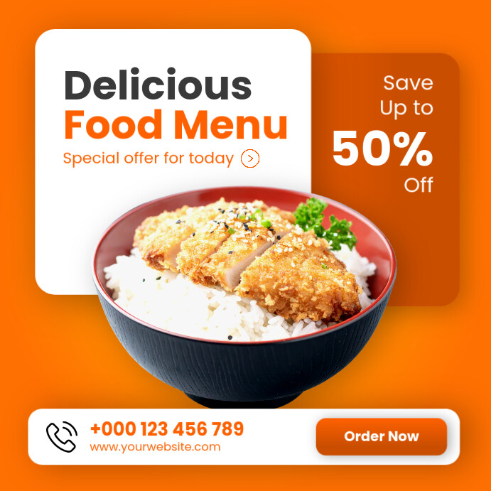 Copy of Delicious Food Menu Instagram Post | PosterMyWall