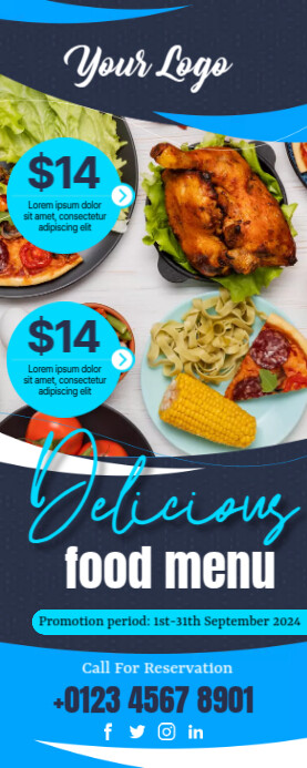 Delicious Food Menu List Template | PosterMyWall