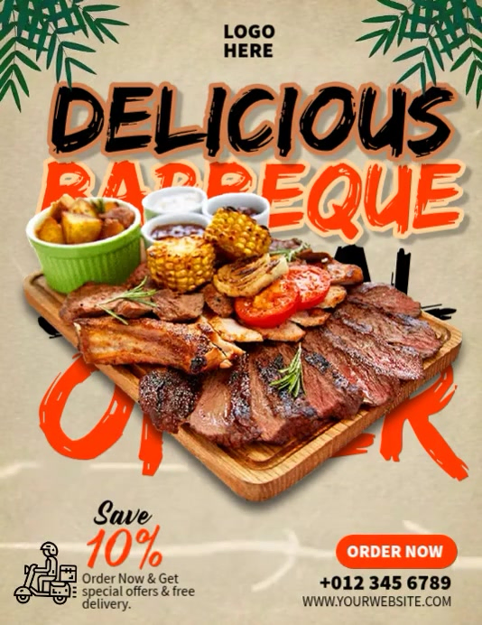 Delicious Food Menu Promotion Template | PosterMyWall