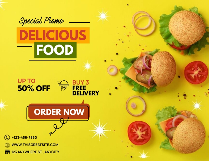 Delicious Food Menu Template | PosterMyWall